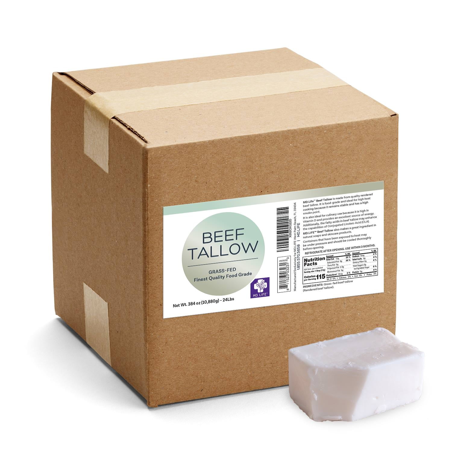 MD. Life Beef Tallow 24 Pounds - Walmart.com