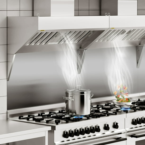BENTISM Commercial Exhaust Hood 6ft Food Truck Hood Exhaust 201 ...