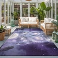 Bohemian Area Rug, Watercolor Owl Fantasy Moon Forest Tree Natural ...