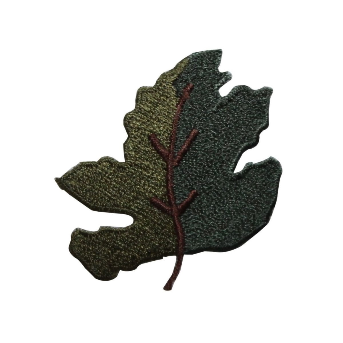 ID 7201 Two Tone Green Maple Leaf Patch Nature Tree Embroidered Iron On ...