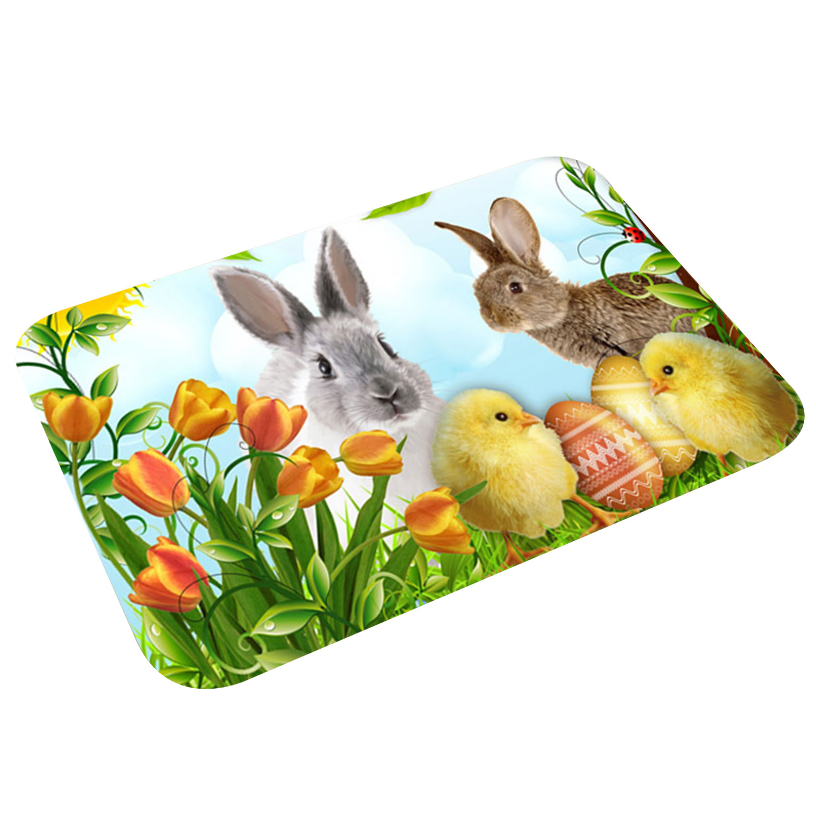 Yesbay Floor Mat Anti-Skid Non-Slip Comfortable Easter Rabbit Door Mat ...