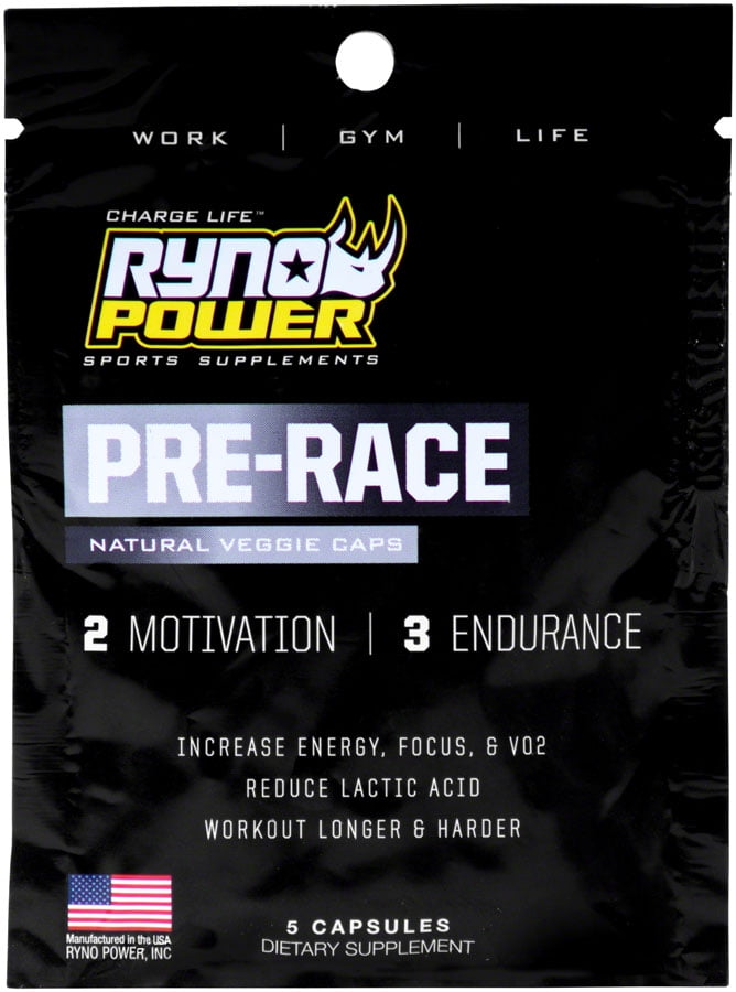 Ryno Power Pre-Race Supplement Pack - Includes 2 Motivation Capsules ...
