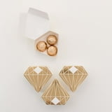 Weddingstar Diamond Favor Box With Metallic Gold - Set of 10 - Walmart.com