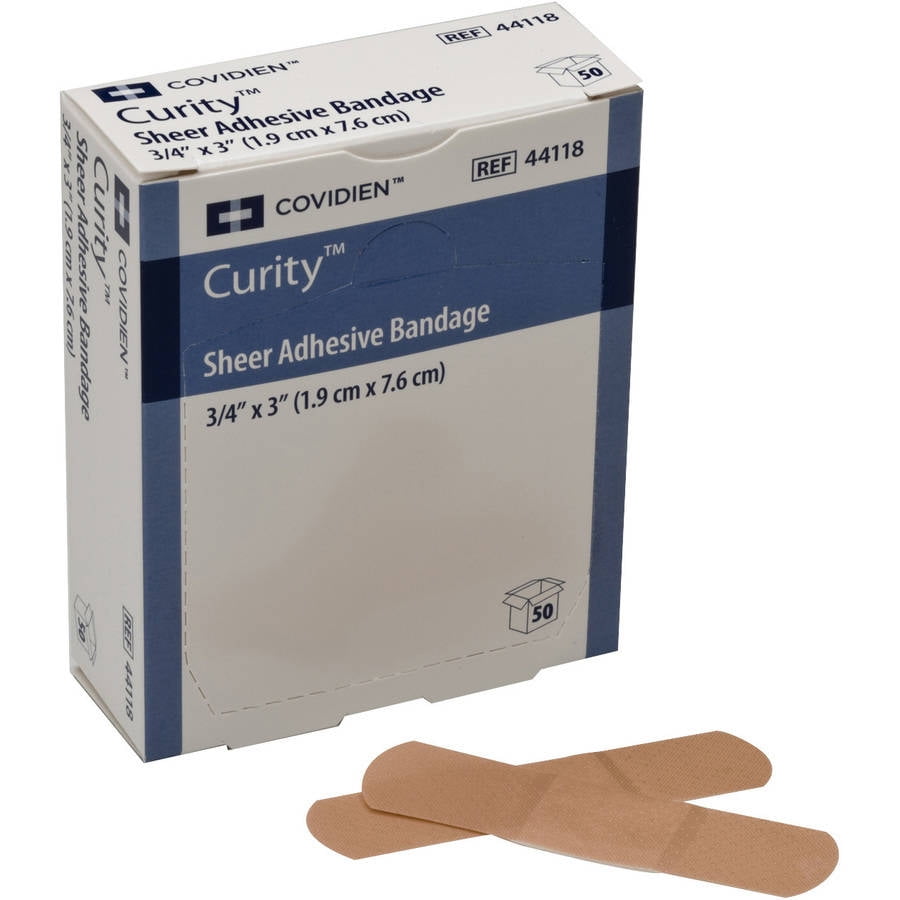 Cardinal 44118, Curity™ Adhesive Strip, Plastic, Sheer, 50/Box (735146 ...