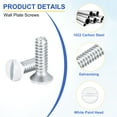 Uxcell, Wall Plate Screws, 1/2" Long 6-32 Thread, White Oval Head ...