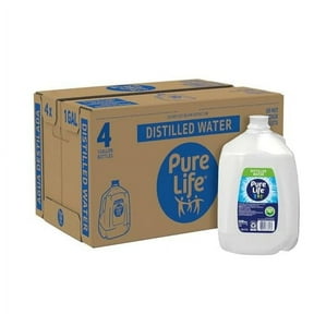 Pure Life 1 Gallon Distilled Water, Plastic Bottled Water with Side ...