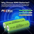 PKCELL Rechargeable AA Batteries NiMH Double A 1000mAh 1.2V Battery- 4 ...