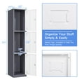 "Fesbos Tall Bedroom Dorm Lock Furniture, 71"" Metal Storage Locker for ...