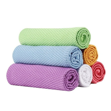 5Pcs Fish Scales Cleaning Cloth Kitchen Mirror Rags All Purpose ...