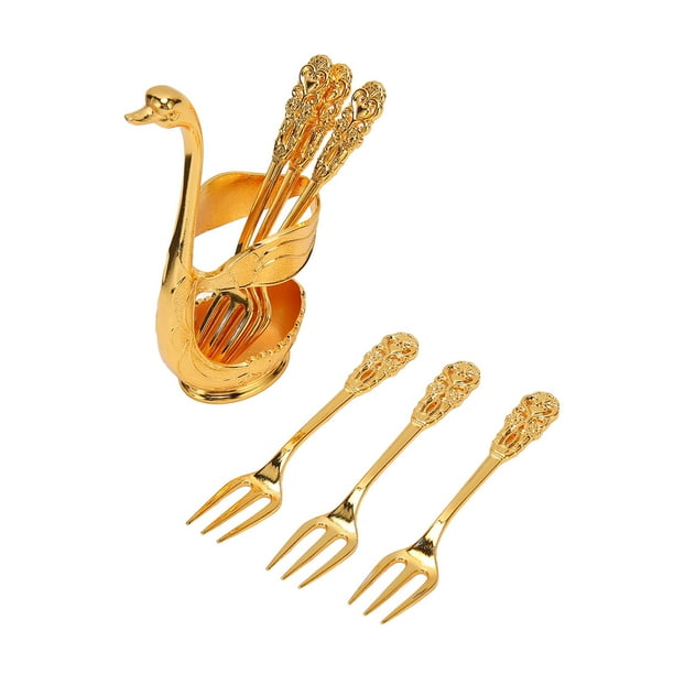 Metal Swan Dinnerware Set, Elegant Light Luxury Gold Swan Base Holder ...