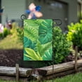 Green Palm Leaves Garden Flag Double Sided 12 x 18/28 x 40 Inch Yard ...