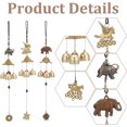 3 Pack Lucky Wind Chimes 3 Bells Chinese Wind Bell Vintage Bronze Metal ...
