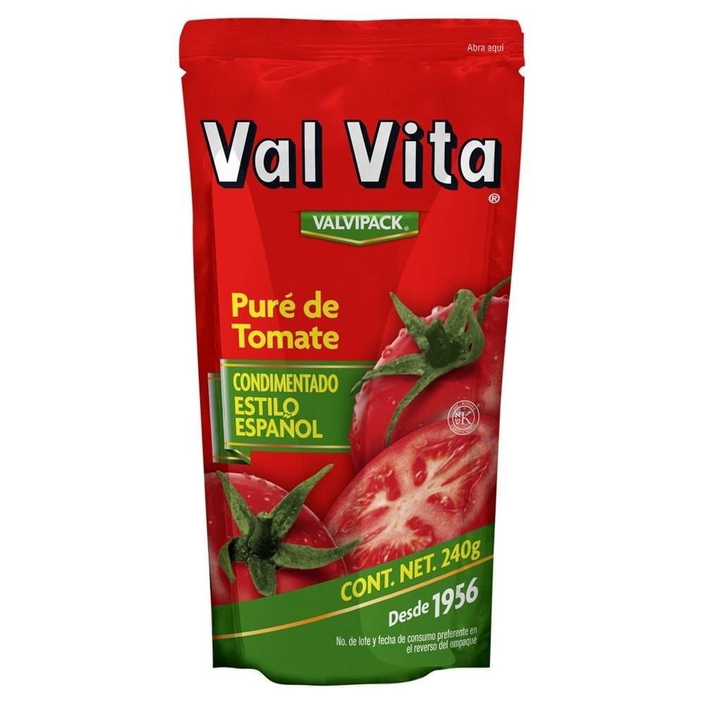 Puré de tomate Valvita más producto de 240 g | Bodega Aurrera en línea