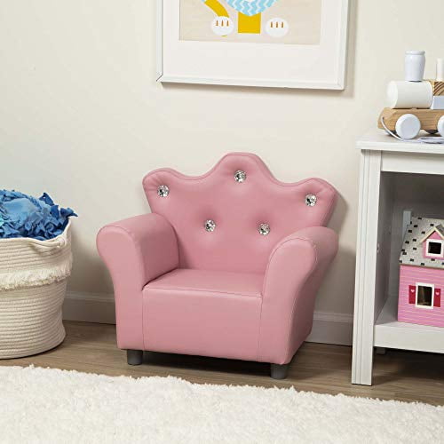 Click here for Melissa & Doug Child`s Crown Armchair  Pink Faux L... prices