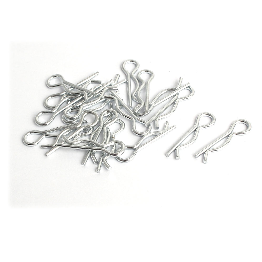 1.6mm x 28mm R Pins Spring Cotter Clip Hardware Silver Tone 20 Pcs ...