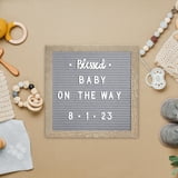 Merrick Lane Weathered Wood 10"x10" Letter Board Set with Gray Felt ...