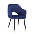 Velvet Accent Chair, Upholstered Dining Chair with Open Backrest and ...