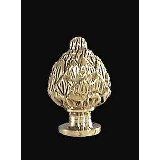 B&P Lamp® Brass Finial 1/4-27F Threaded Base for Standard Lamp Harps ...