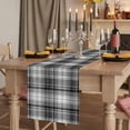 Black Buffalo Plaid Table Runner, Rustic Farmhouse Washable Cotton ...