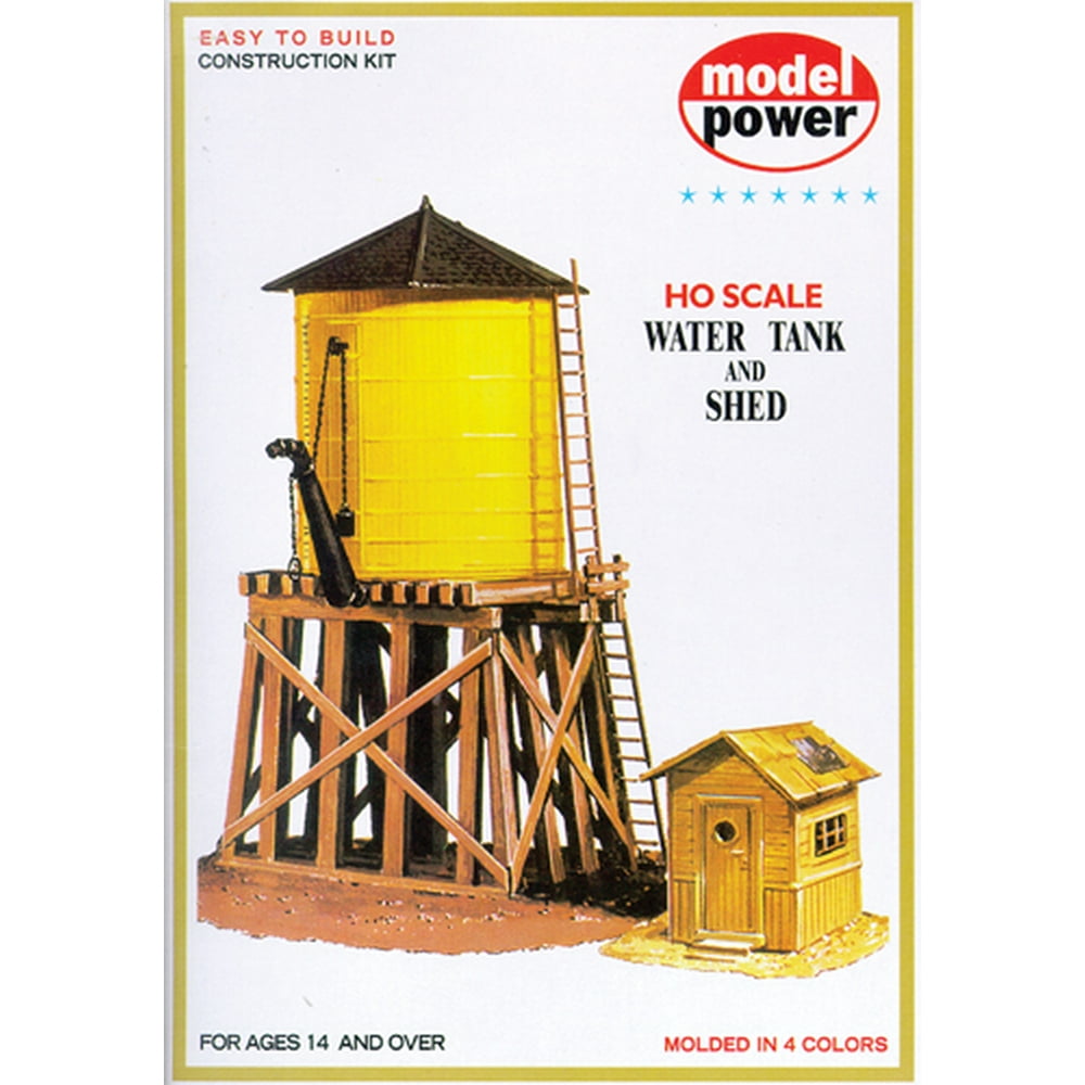 Model Power 428 HO Scale Water Tank & Shed Building Kit - Walmart.com ...
