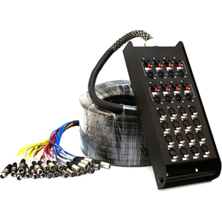 Seismic Audio SAXQ-16x8x100, 16 Channel 100' Snake Cable (XLR & TRS ...