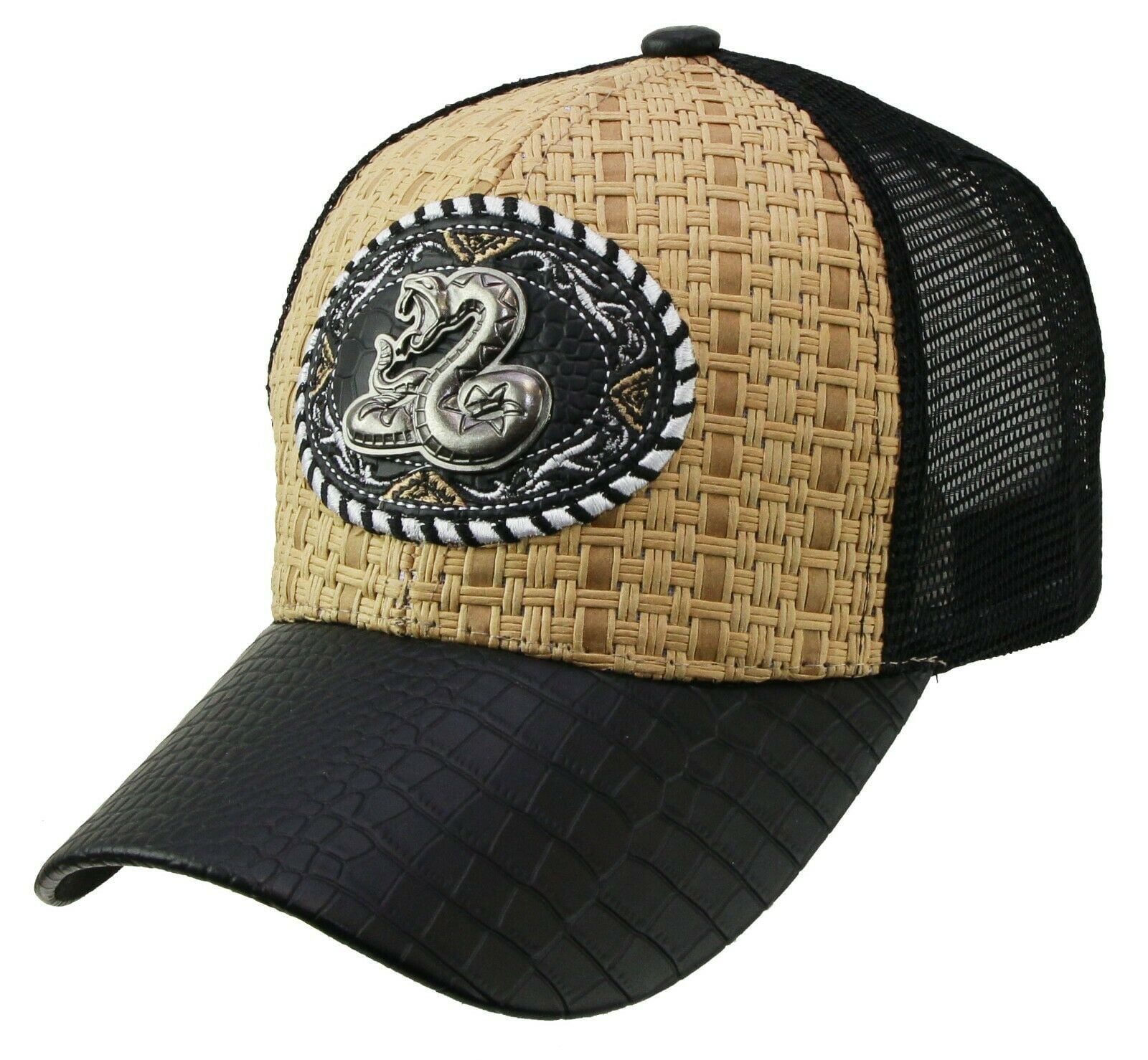 Baseball ANIMAL TRUCKER CAP HAT Premium Emblem Casual Leather Brim Mesh ...