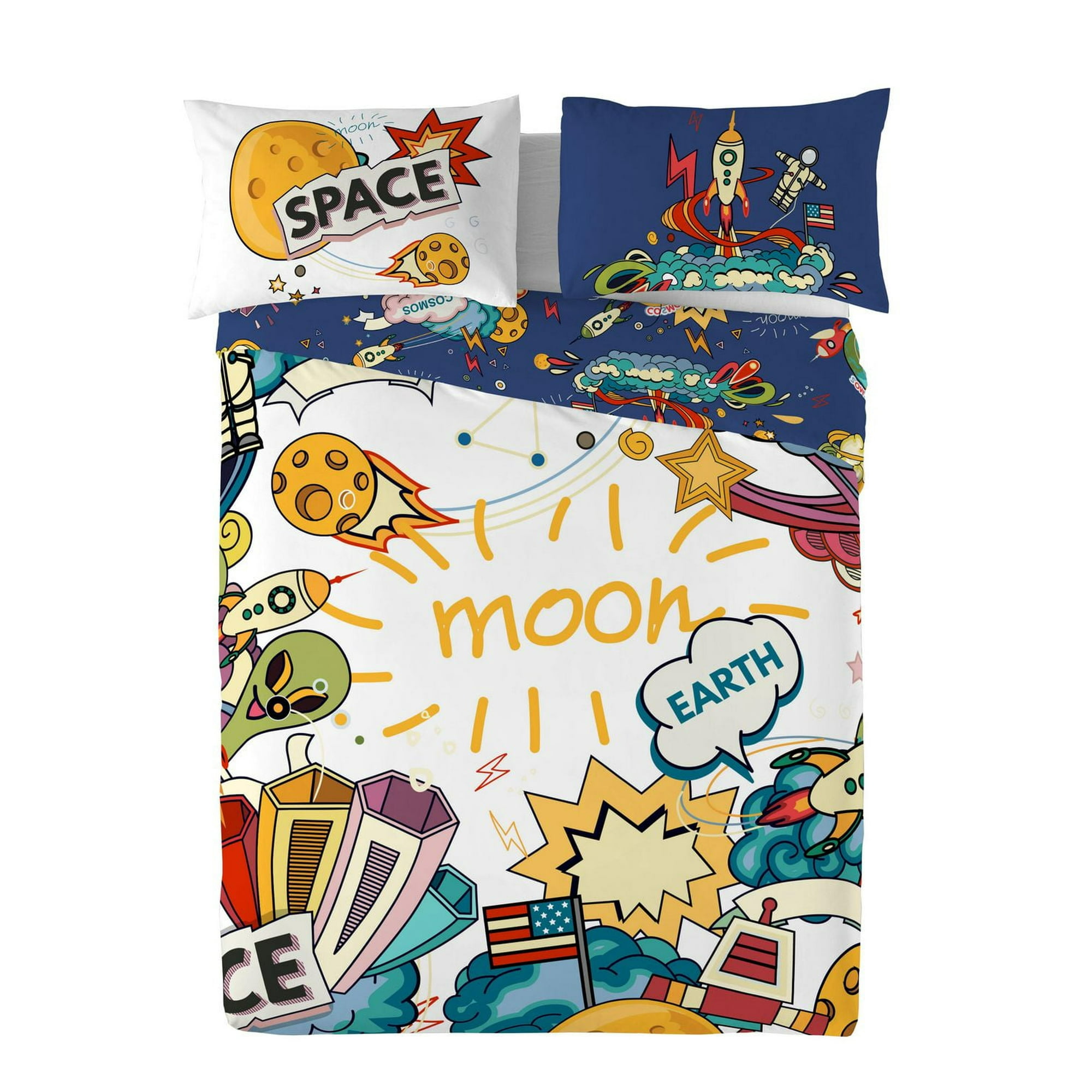 Click here for Gouchee Home Moon Space Queen Duvet Cover Set - 3p... prices