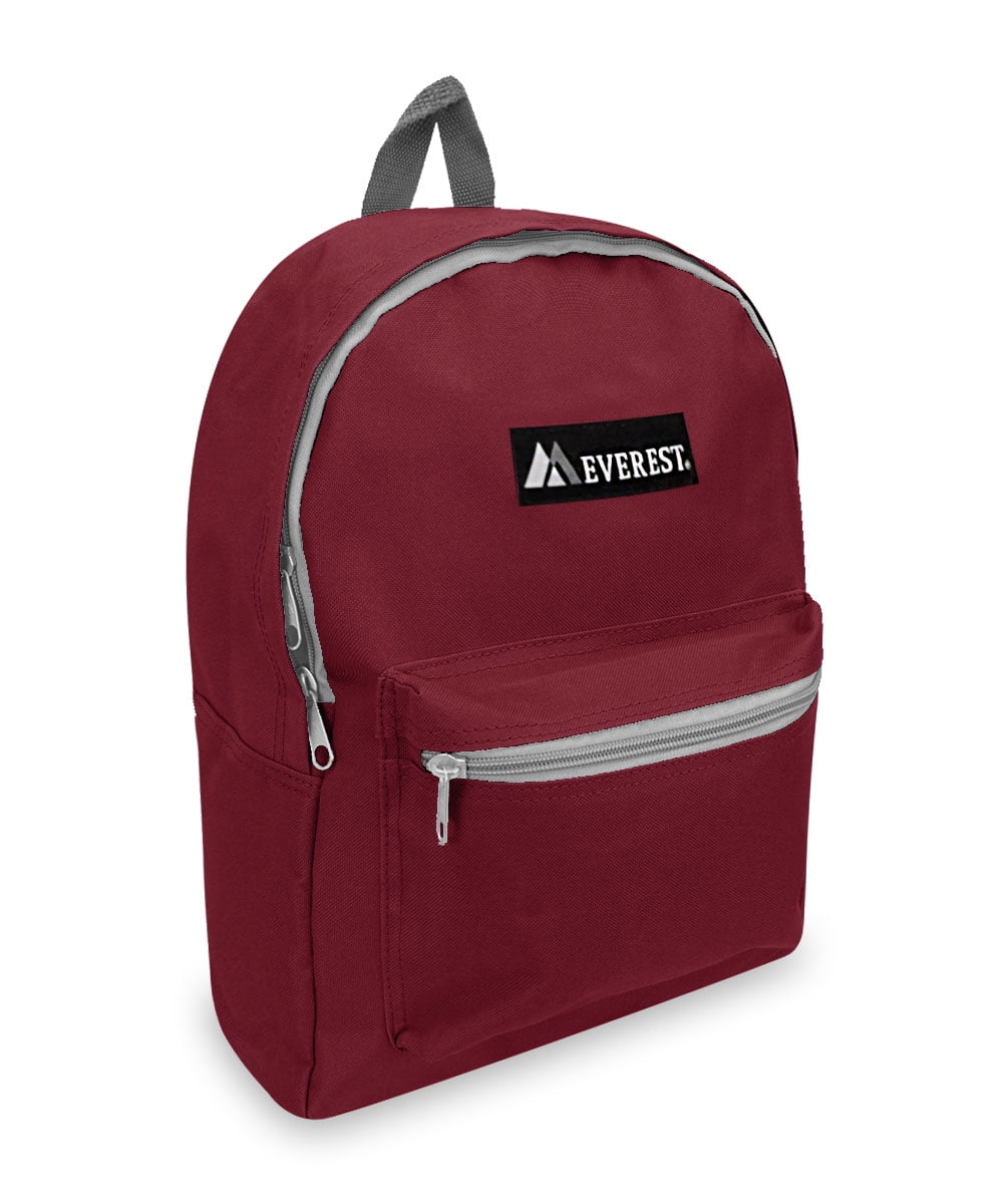 Everest 15" Basic Backpack, BURGUNDY All Ages, Unisex 1045K-BURG, Carrier and Shoulder Book Bag ...