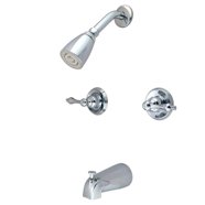 Stylish Double Handle Tub & Shower Faucet with Satin Nickel Finish ...