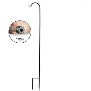 Northlight 84” Black Metal Shepard’s Hook Outdoor Garden Stake ...