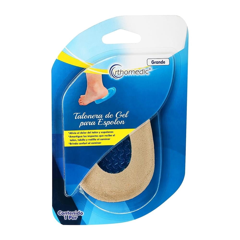 Talonera de gel con tela azul Orthomedic Grande | Walmart en línea