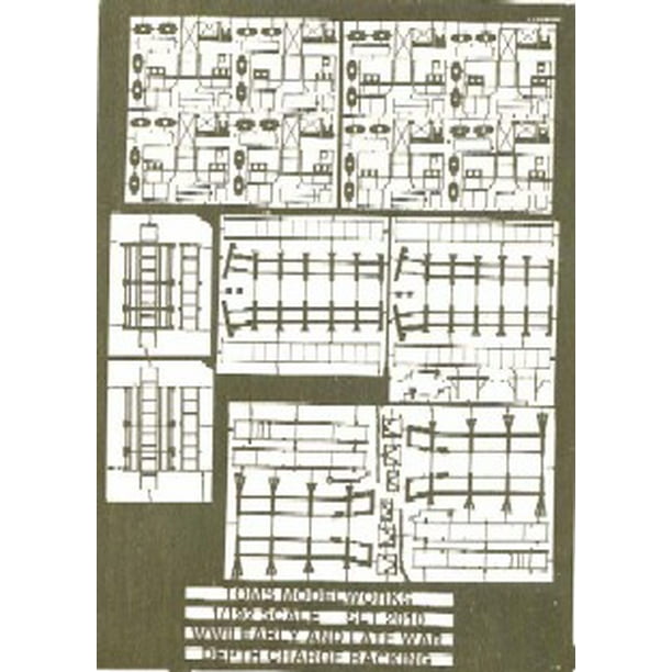 1/192 WWII Eary & Late US Destroyer & Escort Depth Charge Racks (D ...