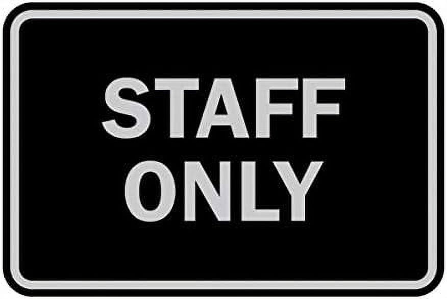 classic framed staff sign (black/silver) - large - Walmart.com