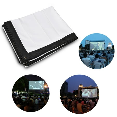 Keenso Portable Projection Screen, Wall Mounted 200-Inch Projector ...