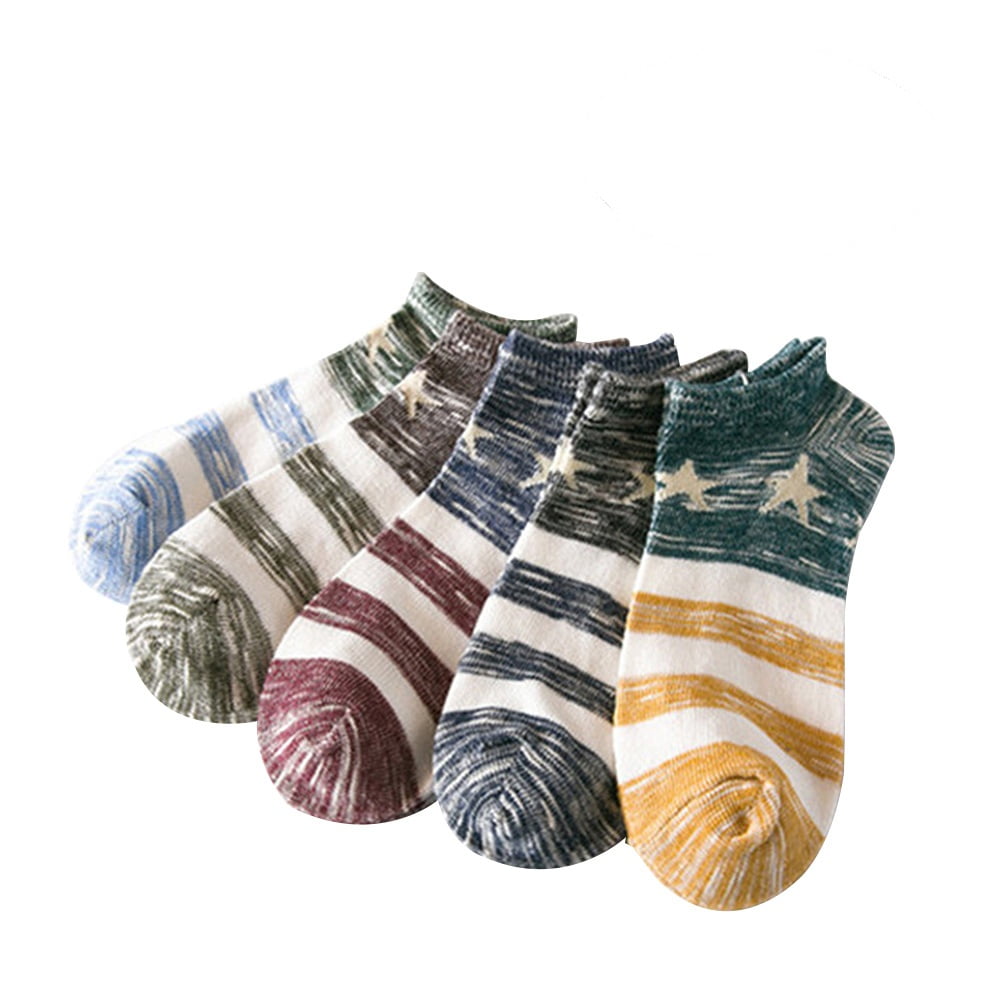 Click here for Oulii 6 Pairs Men Ankle Socks Cotton Anti-Slip Swe... prices