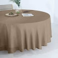Efavormart 108" Premium Taupe Faux Linen Tablecloth | Slubby Textured ...