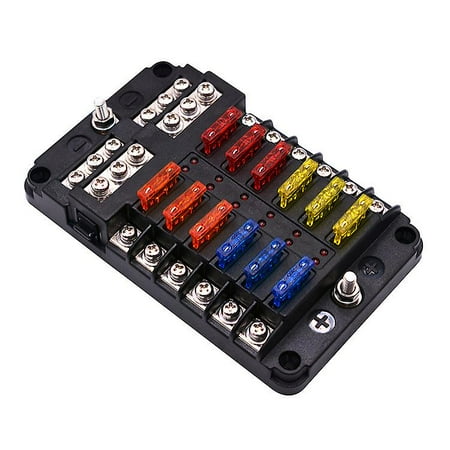 NETSENG 12 Way Blade Fuse Block Atc/ato Negative Bus With Matching ...