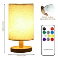 Linen Table Lamp USB Powered for Bedroom Living Room Dimmable 3 colors ...