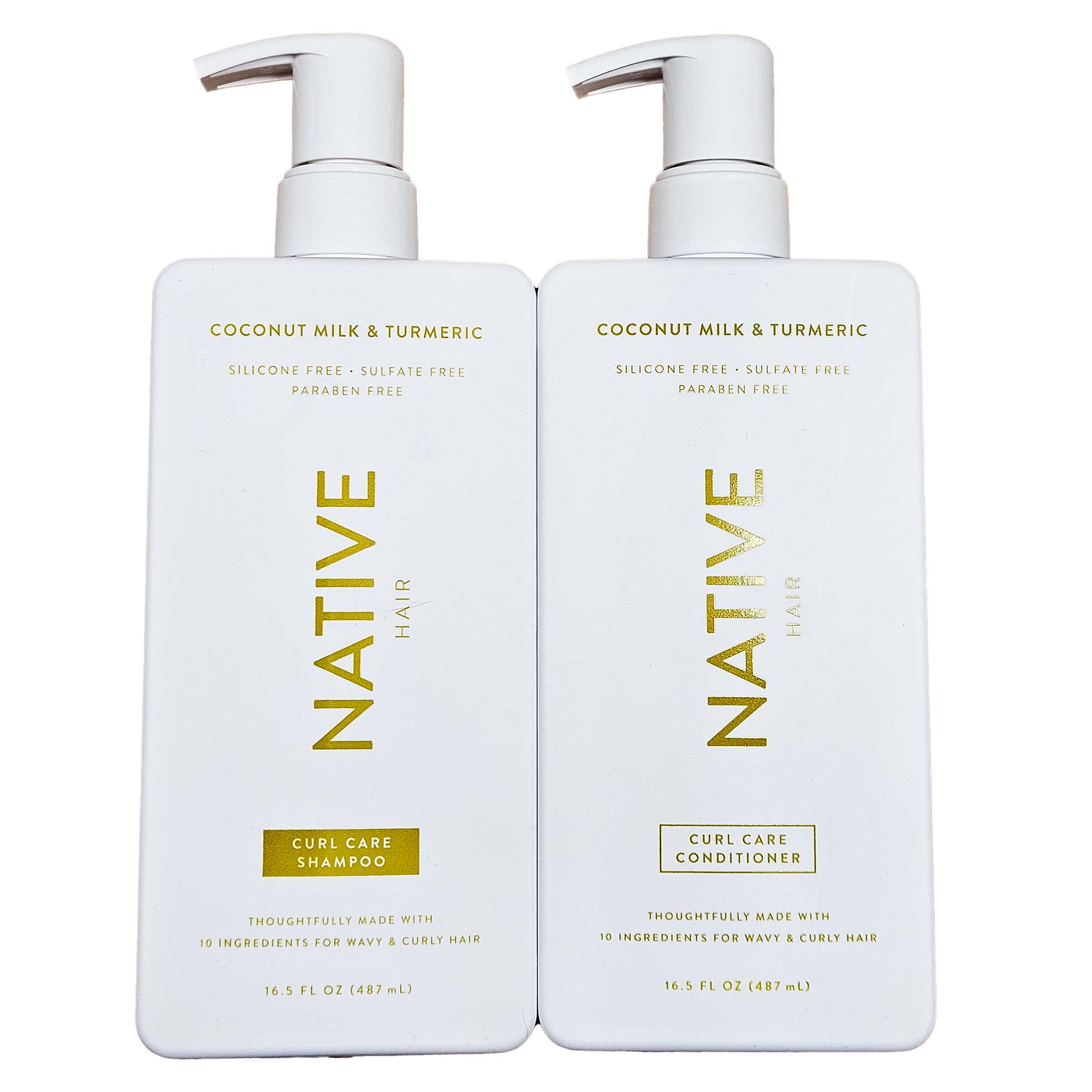 Native Coconut Milk & Turmeric Shampoo and Conditioner Set 16.5oz ...