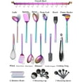 ReaNea Rainbow Stainless Steel Cookware Set, 37-Piece Kitchen Utensils ...