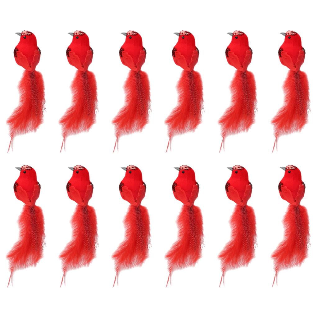 12 Pieces Birds Model Simulation Artificial DIY Foam Craft for ...