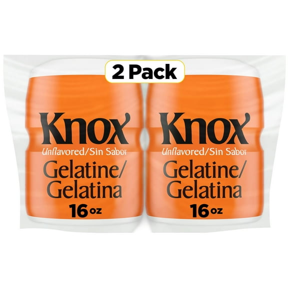 Knox Unflavored Gelatin 16 oz Can Pack 6 for Desserts, Thickening ...