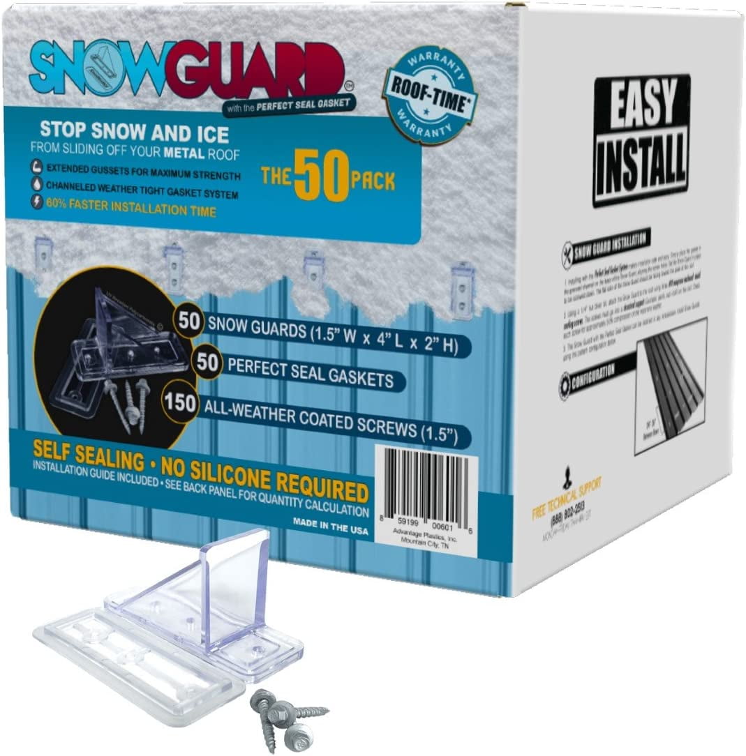 50 QTY Commercial Bulk Pack (Snow Guards, Perfect Seal Gaskets & Screws ...