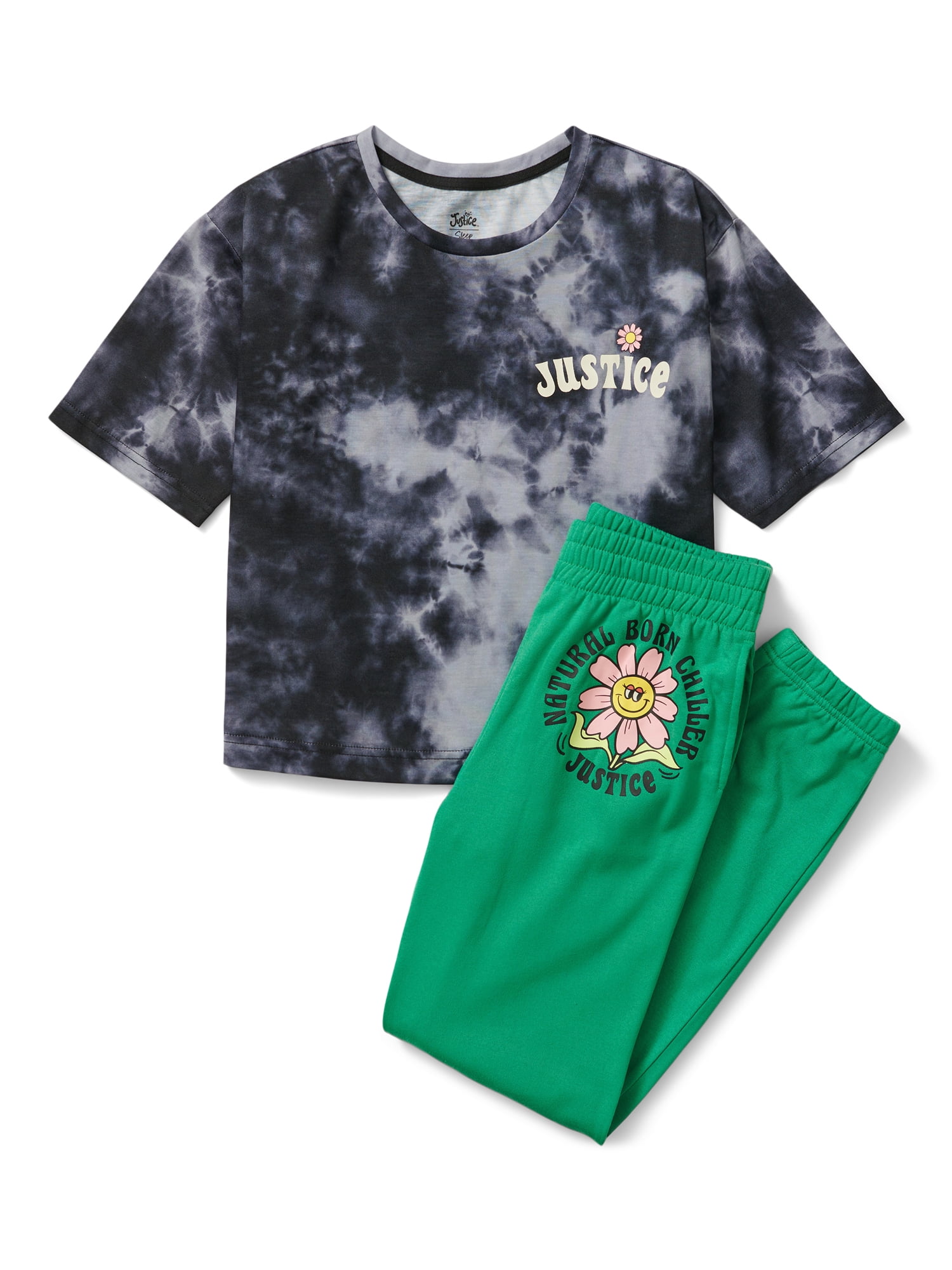 Justice Girls Short Sleeve Top and Jogger Sleep Pant, 2-piece Pajama ...