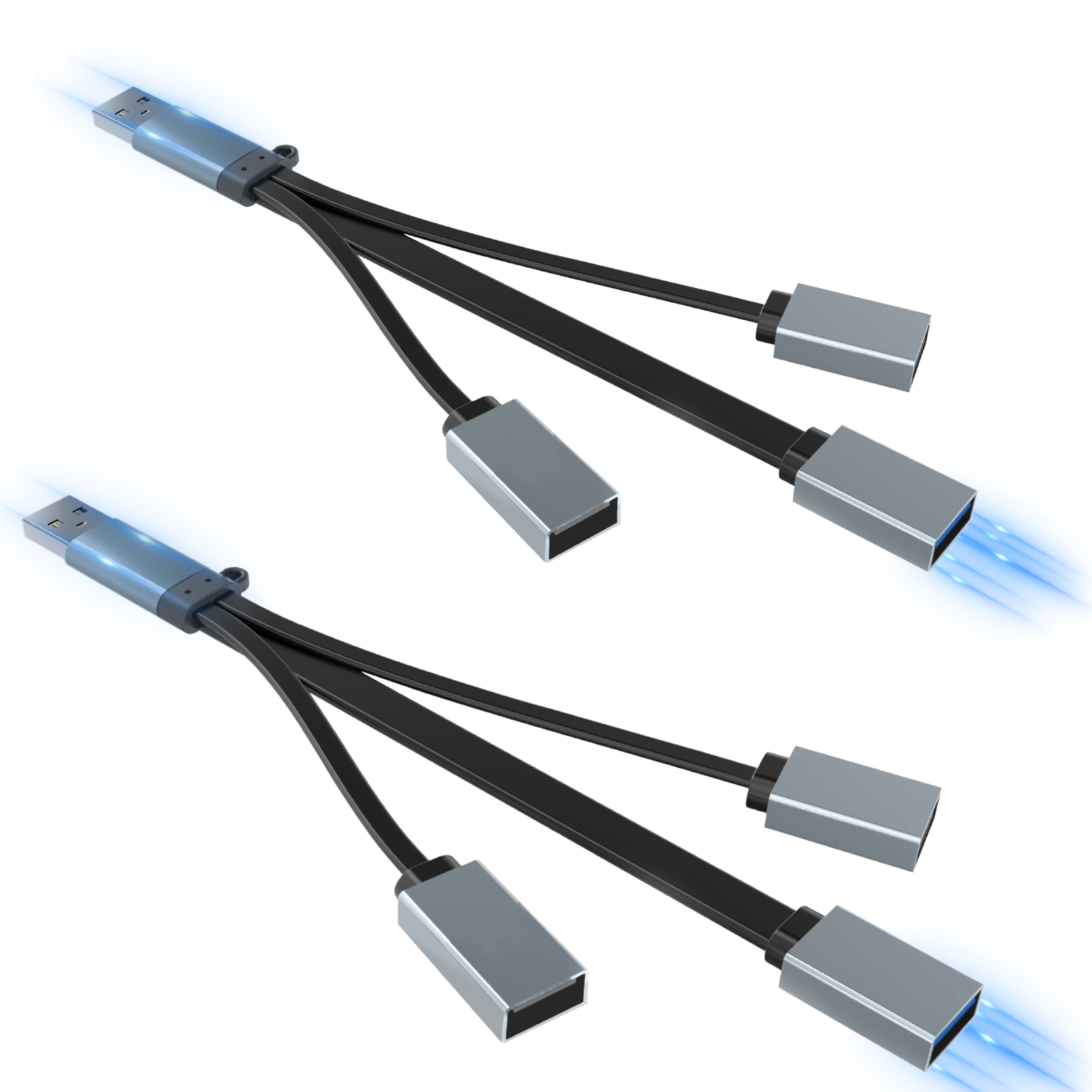 2PACK Mini USB Data Hub, VCOM Ultra Slim Portable 3-Port USB Hub Cable ...