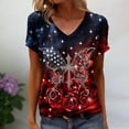 Bibifish Womens 4th Of July Tshirts V Neck Short Sleeve Tee Tops 250 ...