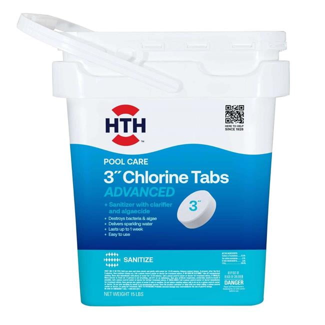HTH 89742 15 lbs Super Tablet Chlorinating Chemicals - Walmart.com