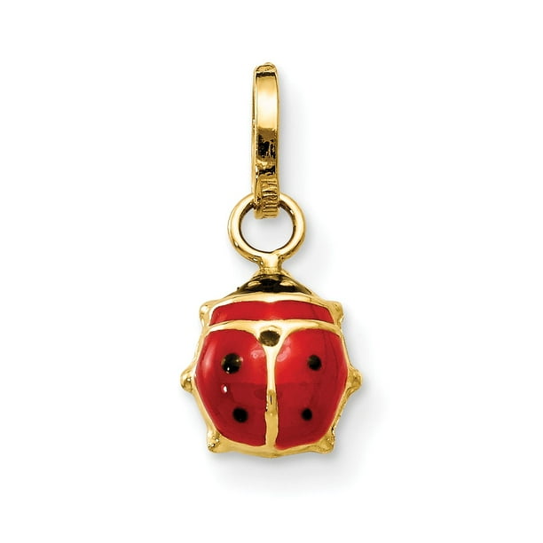 Bonyak Jewelry - 14k Enameled Ladybug Charm in 14k Yellow Gold ...