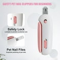 Dadiaei Pet Nail Scissors with File Safety Lock Transparent Guard for ...