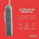 "O2COOL 3.5"" Deluxe Portable Necklace Fan, Wearable, 3 Speed ...